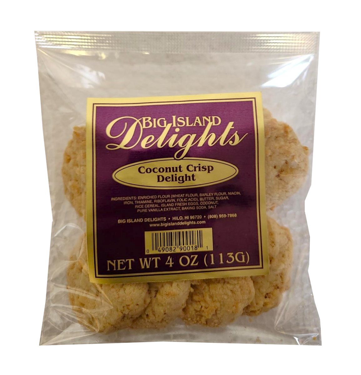Big Island Delights Cookies - Coconut Crisp Delight 4.5oz.– Hawaii Food ...