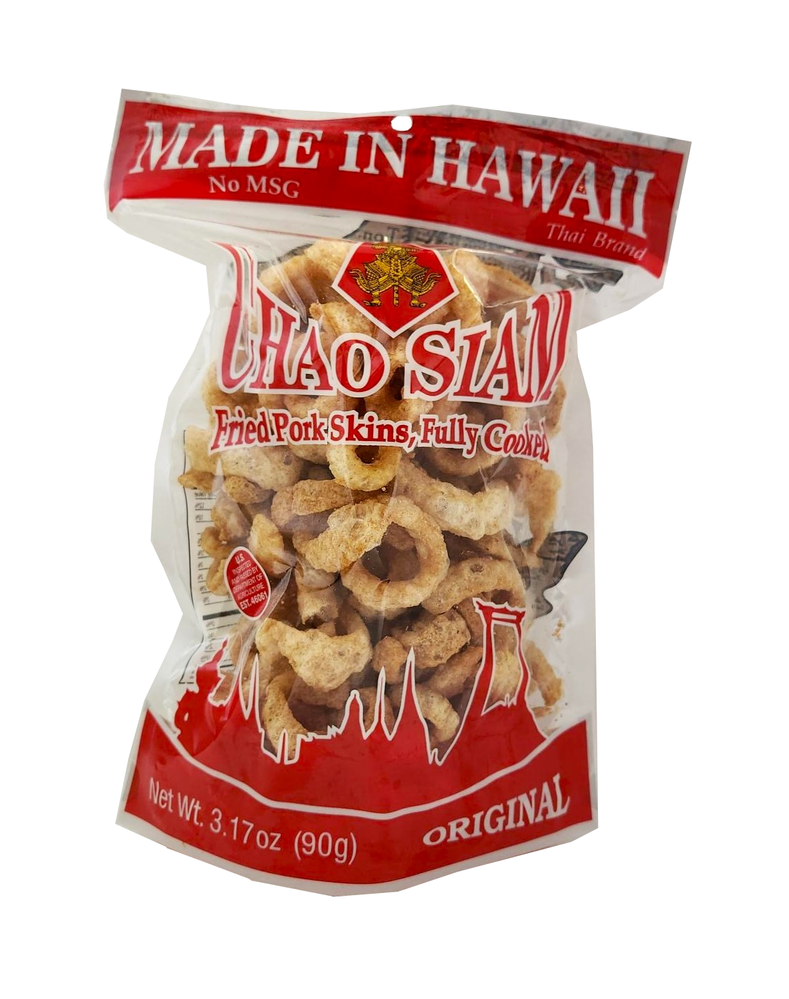 Chaio Siam Fried Pork Skins Original 3.17oz.– Hawaii Food To You
