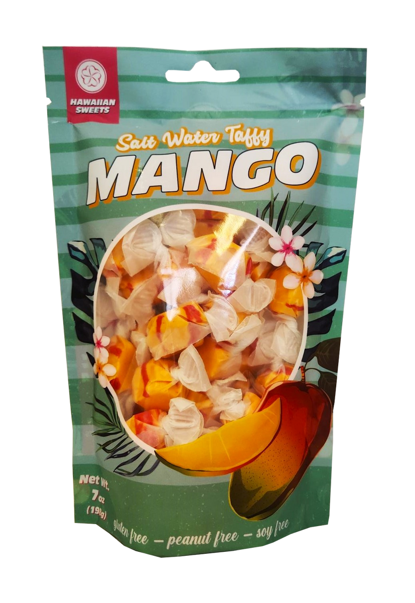 Hawaiian Sweets Salt Water Taffy - Mango 7oz.– Hawaii Food To You