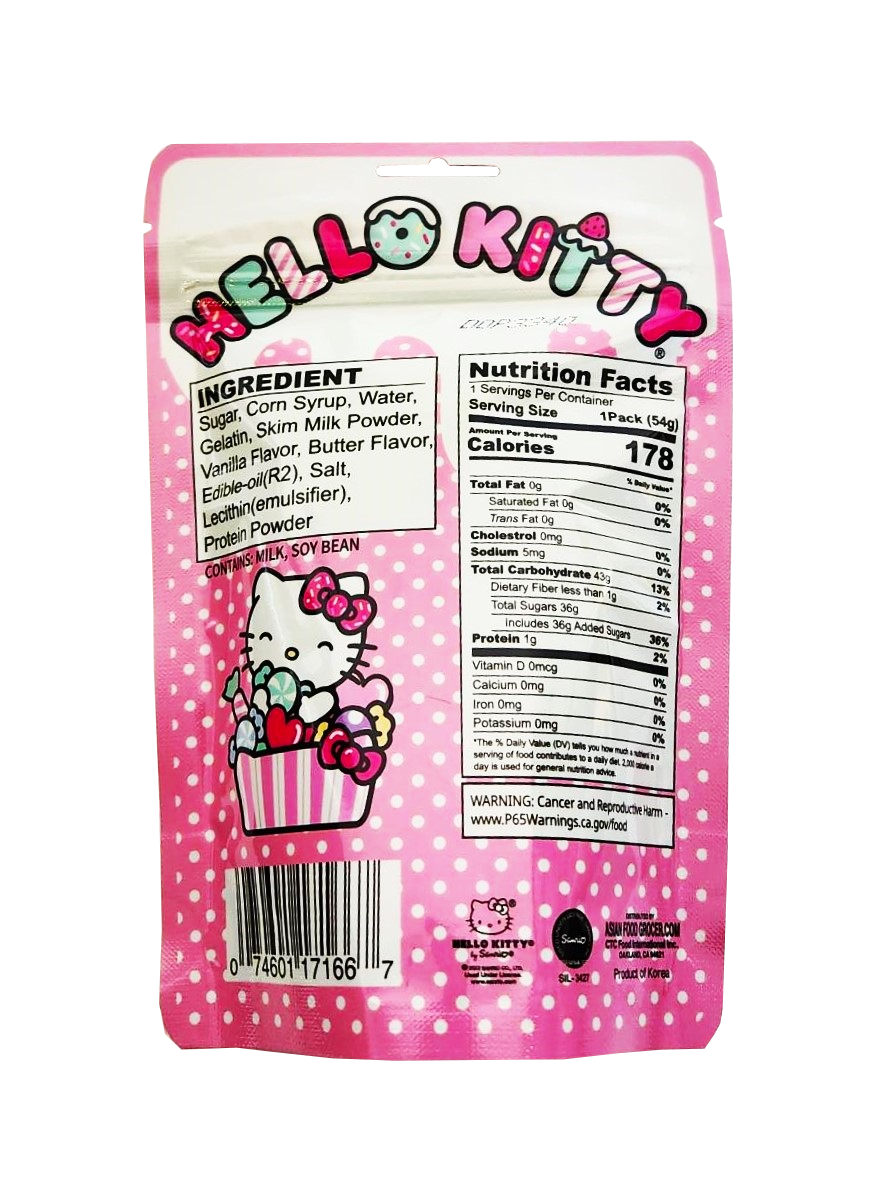 Hello Kitty Soft Candy Milk Flavor 1 90oz Hawaii Food To You