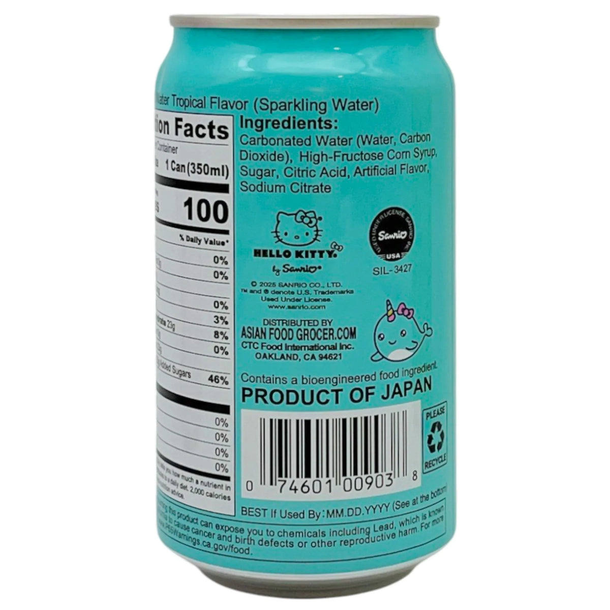 Hello Kitty Sparkling Soda - Tropical 11.83 oz.– Hawaii Food To You
