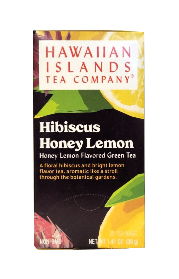 Hawaiian Islands Tea Co. Hibiscus Honey Lemon Flavored Green Tea 20CT ...