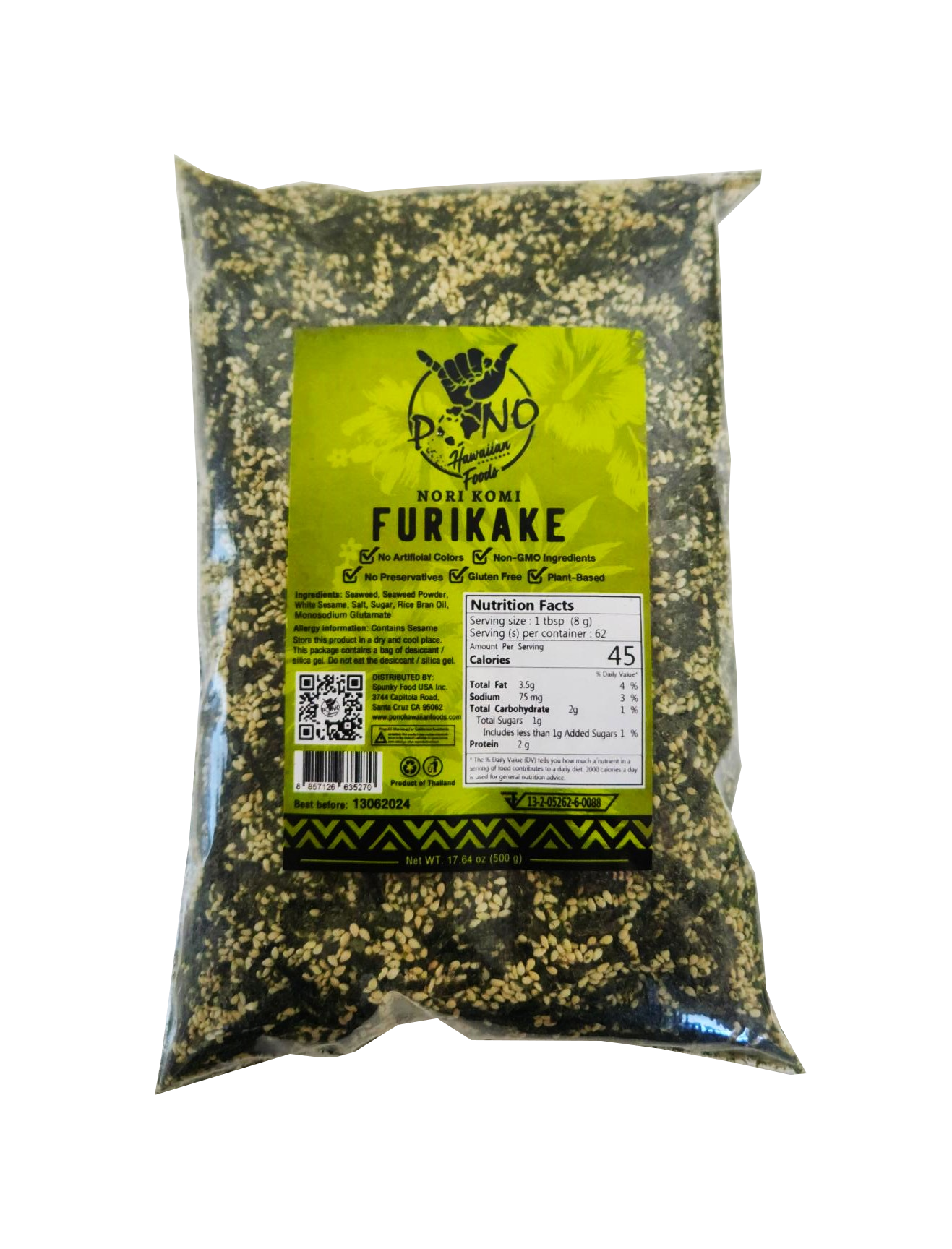 Pono Hawaiian Foods Nori Komi Furikake Food Service 1.1lb– Hawaii Food ...