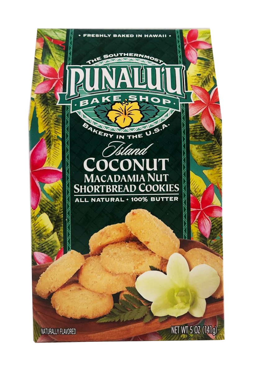 Punalu'u Bake Shop Cookies - Coconut Macadamia Nut Shortbread Cookies ...