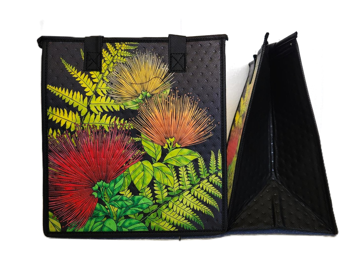 Tropical Paper Garden Hawaiian Hot/Cold Reusable Medium Bag - THREEFOL ...