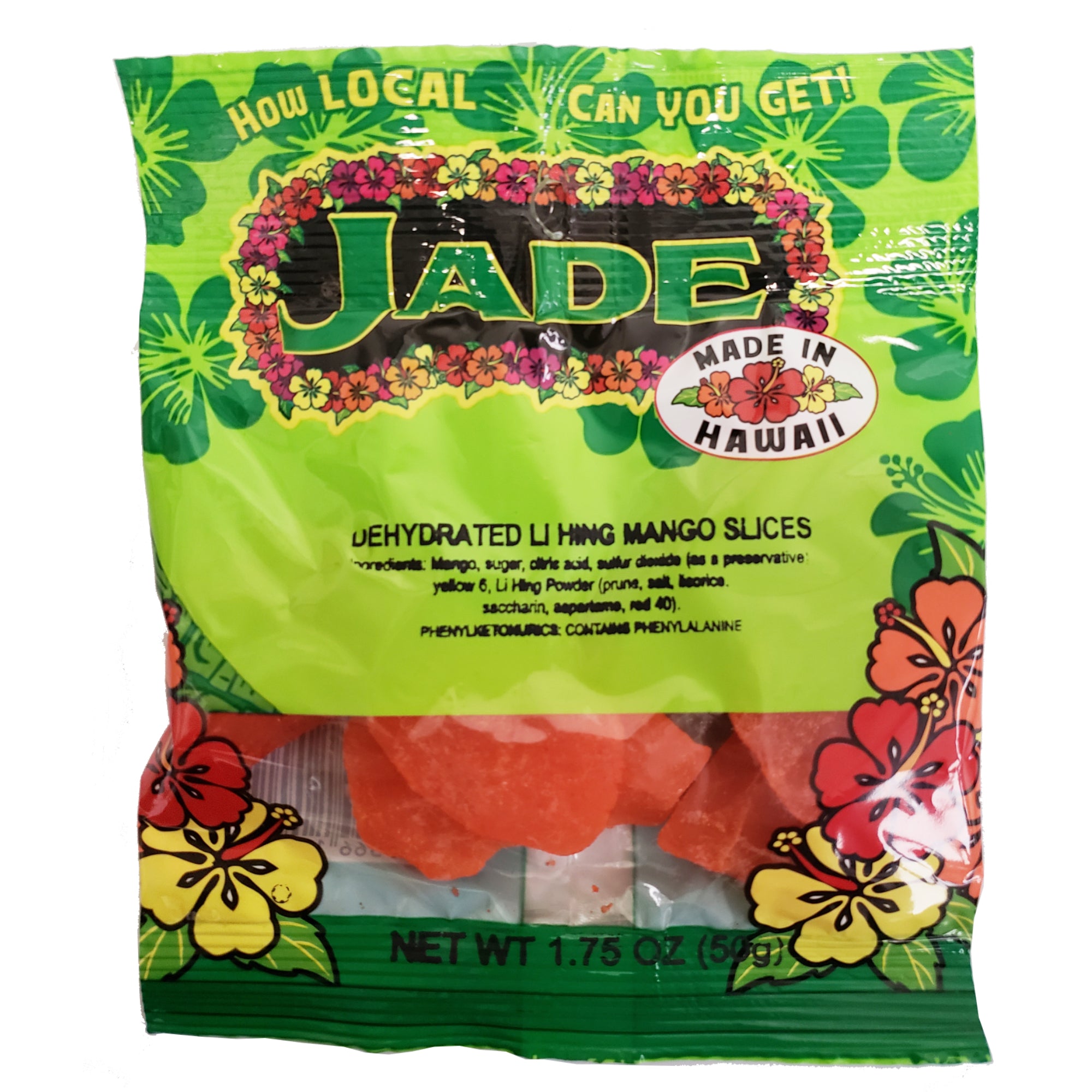 Jade Dehydrated Li Hing Mango Slices 1.75 oz | Made in Hawaii– Hawaii ...