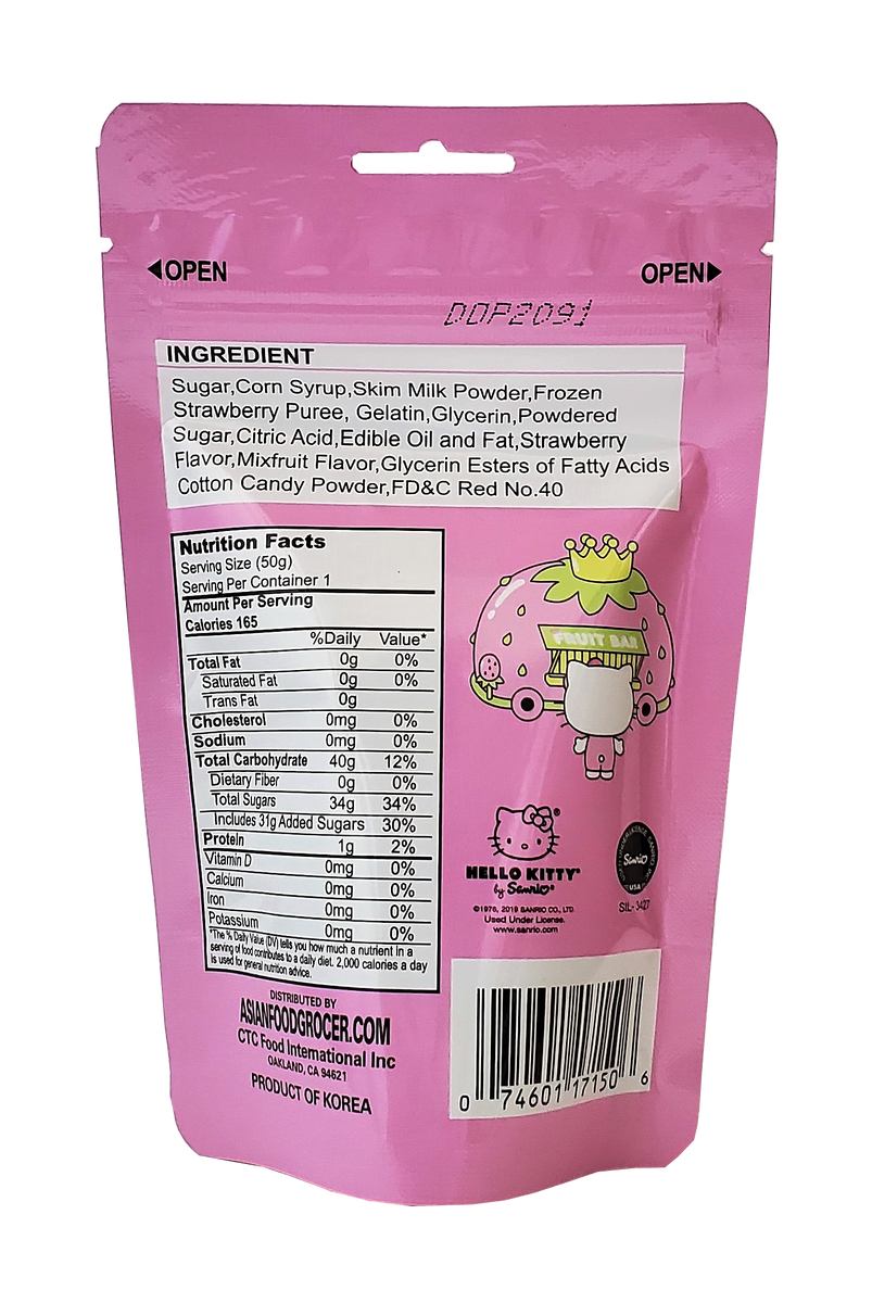 Hello Kitty Strawberry Chew Candy 1.76oz.– Hawaii Food To You