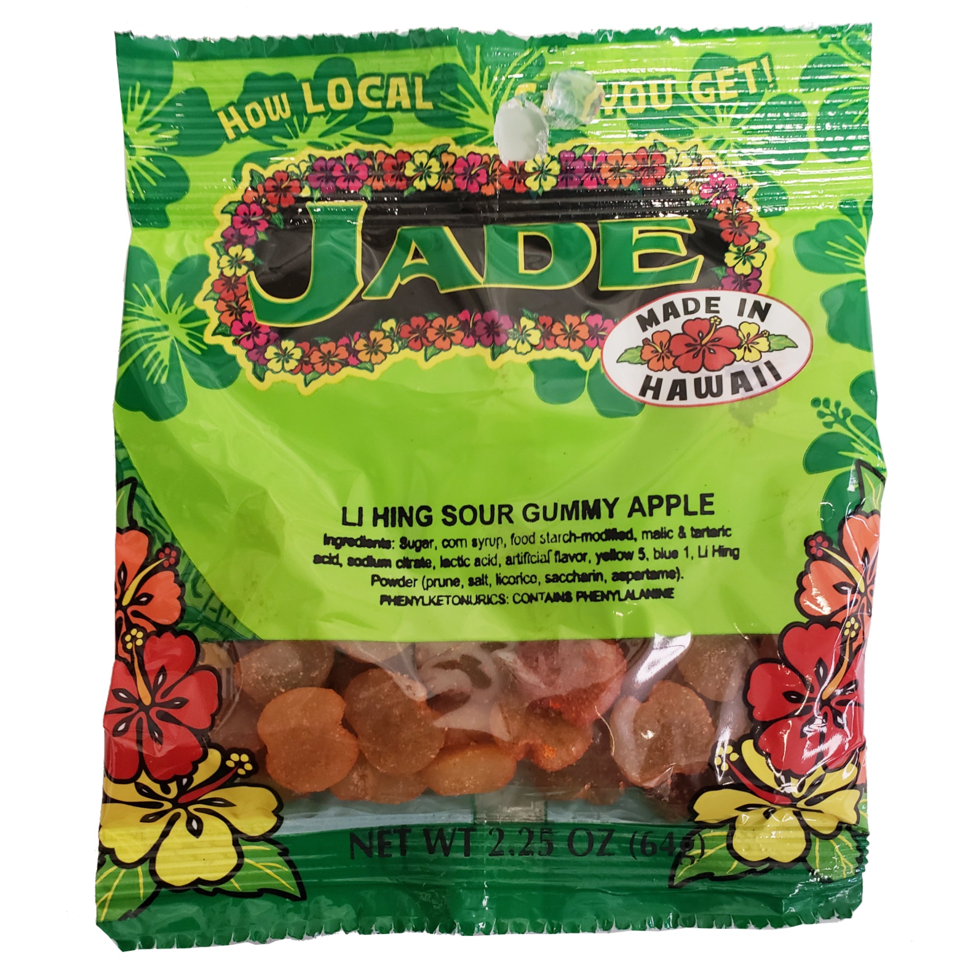Jade Li Hing Sour Apple 2.25 oz | Hawaii Made– Hawaii Food To You