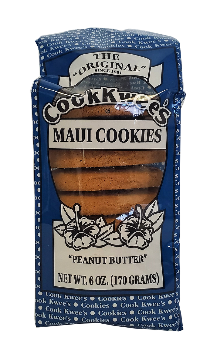 CookKwees Maui Cookies Peanut Butter 6oz.– Hawaii Food To You